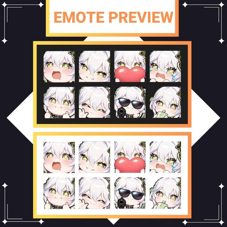 Twitch Emote Pack 8x, Genshin Impact - Nahida, Discord Emote, Streaming ...