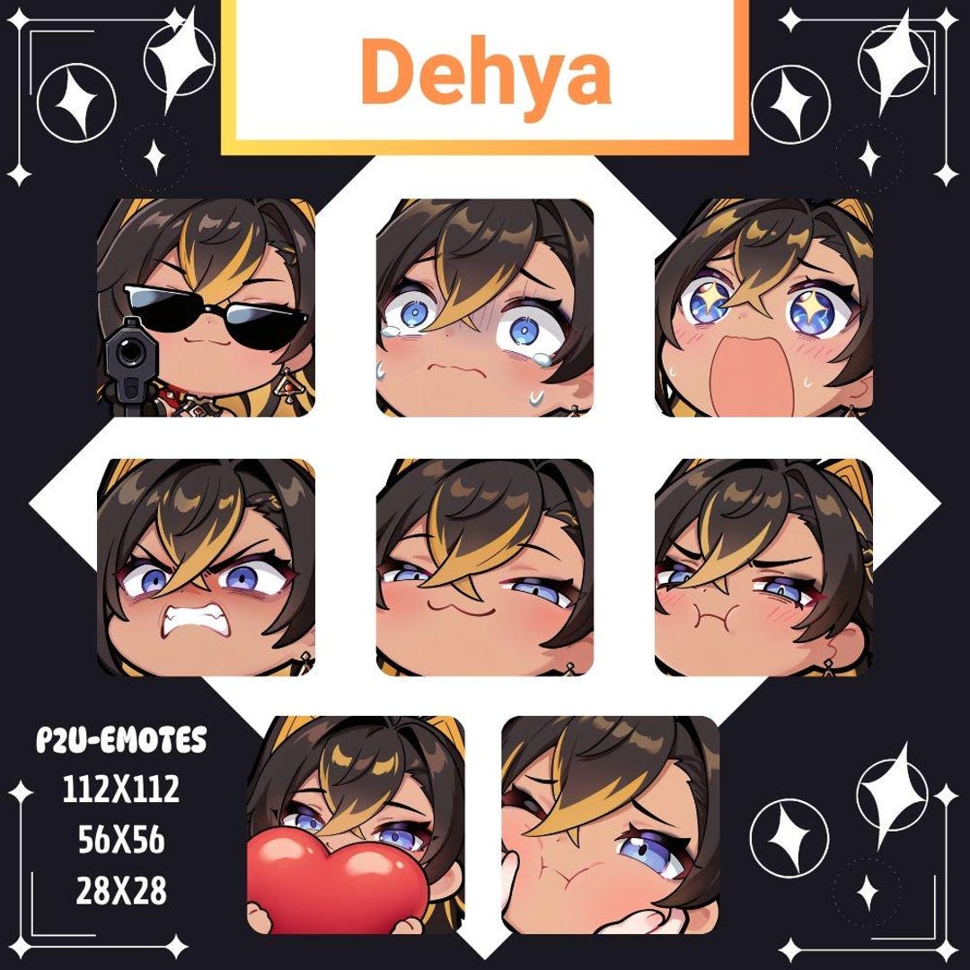 Twitch Emote Pack 8x, Genshin Impact - Dehya, Discord Emote, Streaming ...