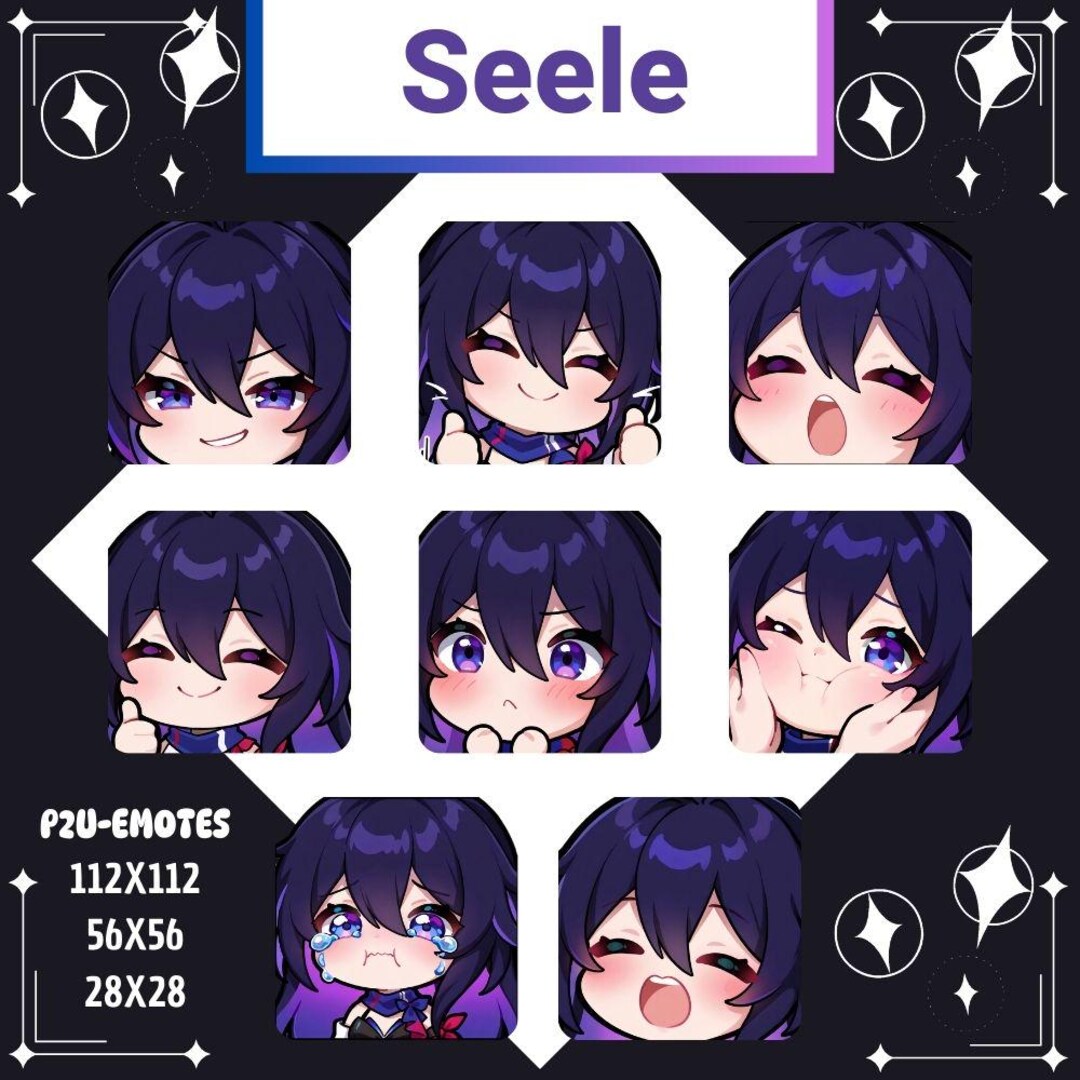 Twitch Emote Pack 8x, Seele- Honkai Star Rail, Discord Emote, Streaming ...