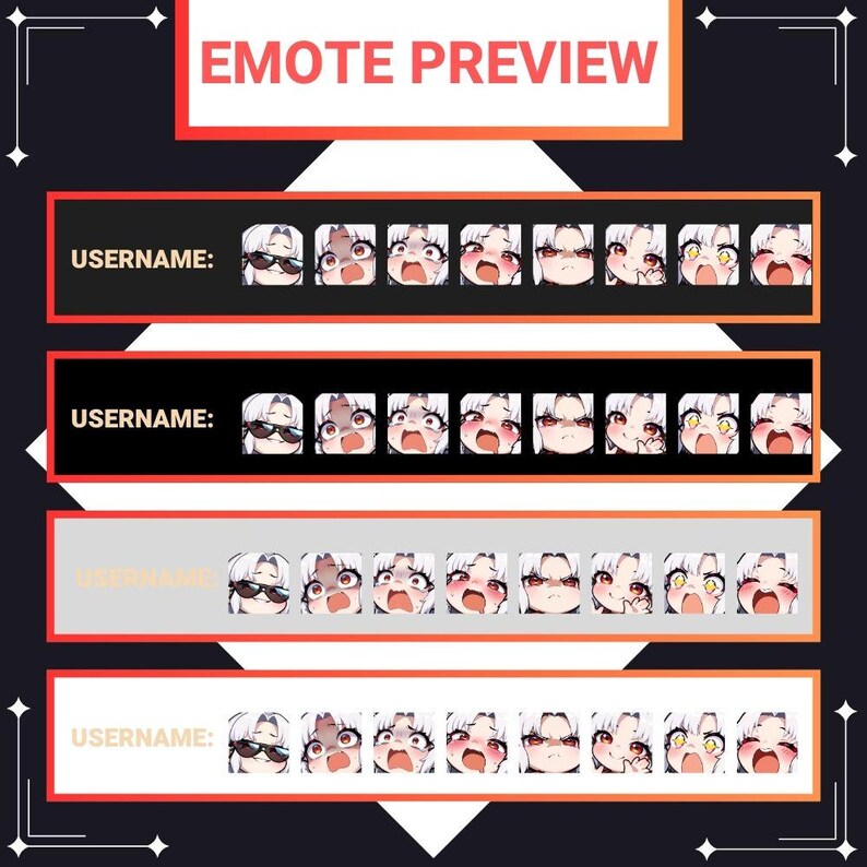 Drake NIKKE Chibi Emote Pack, Kawaii Stream Assets (digital Download ...