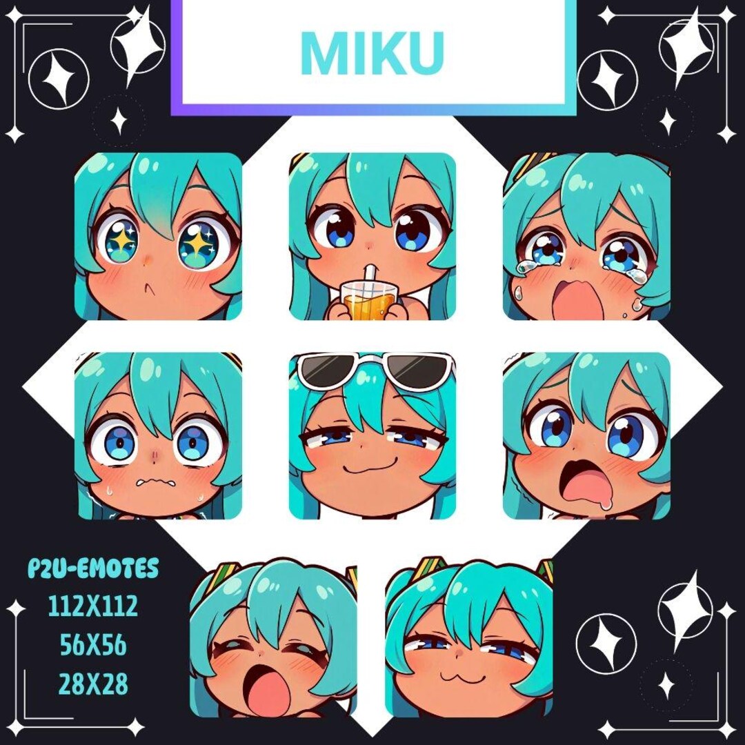 Brazilian Miku Twitch/yt/discord Emotes Pack (digital Download) - Etsy
