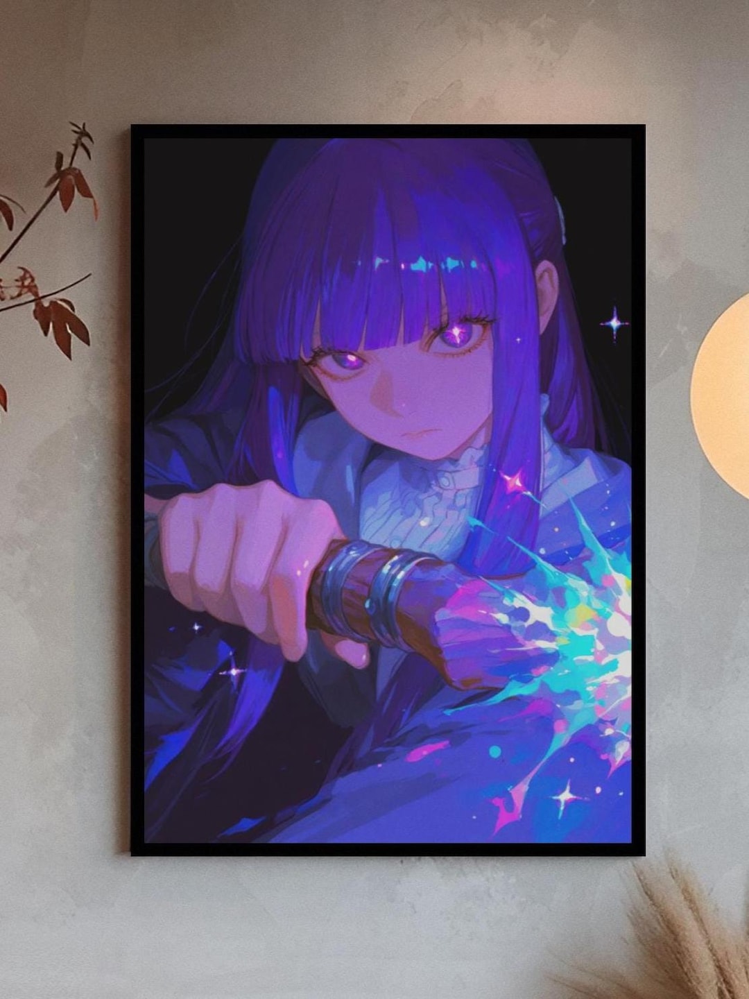 Frieren Anime Art Poster: Glossy Elf Mage Illustration - Etsy