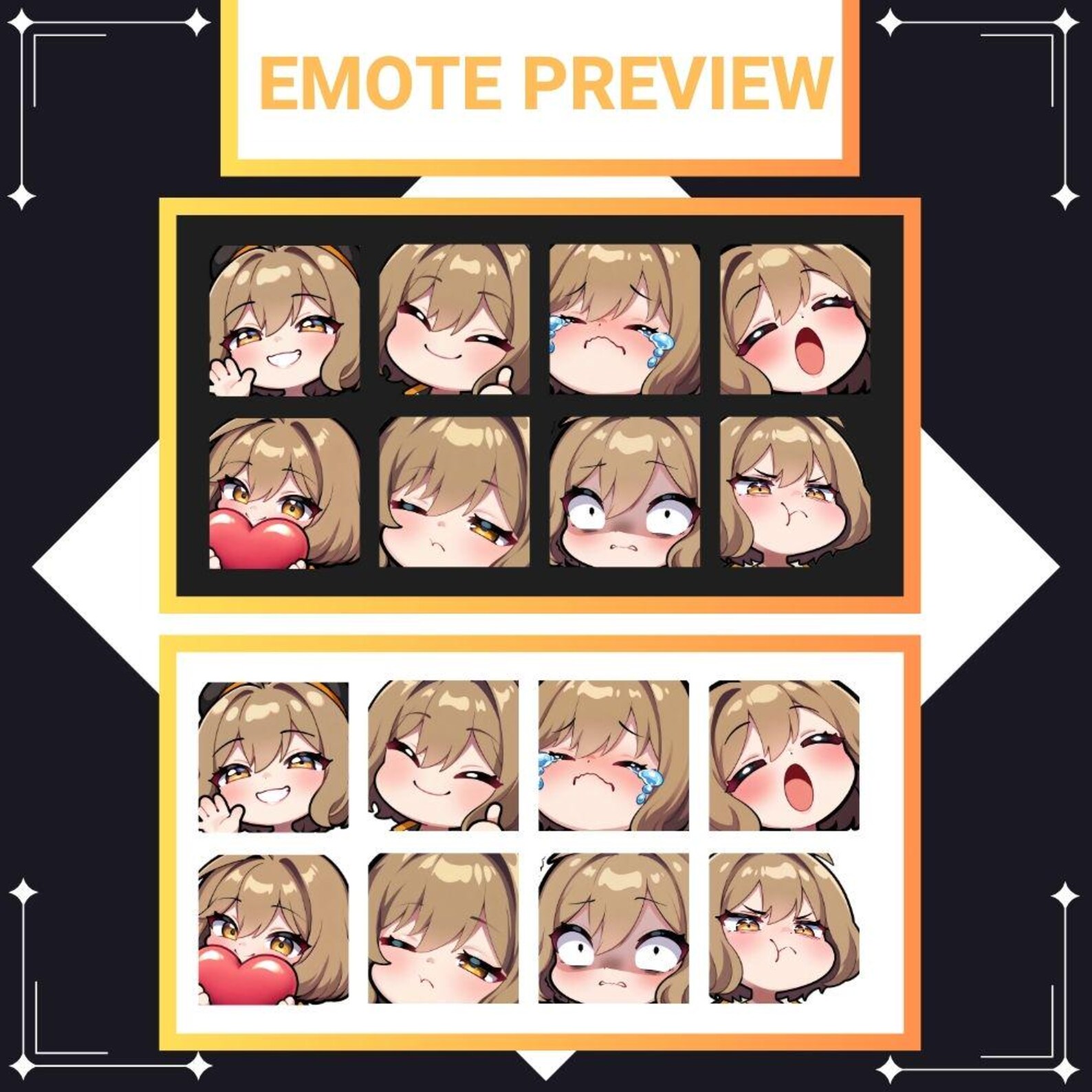 Anis NIKKE Emote Pack: Chibi Kawaii Twitch/discord Emotes (digital ...