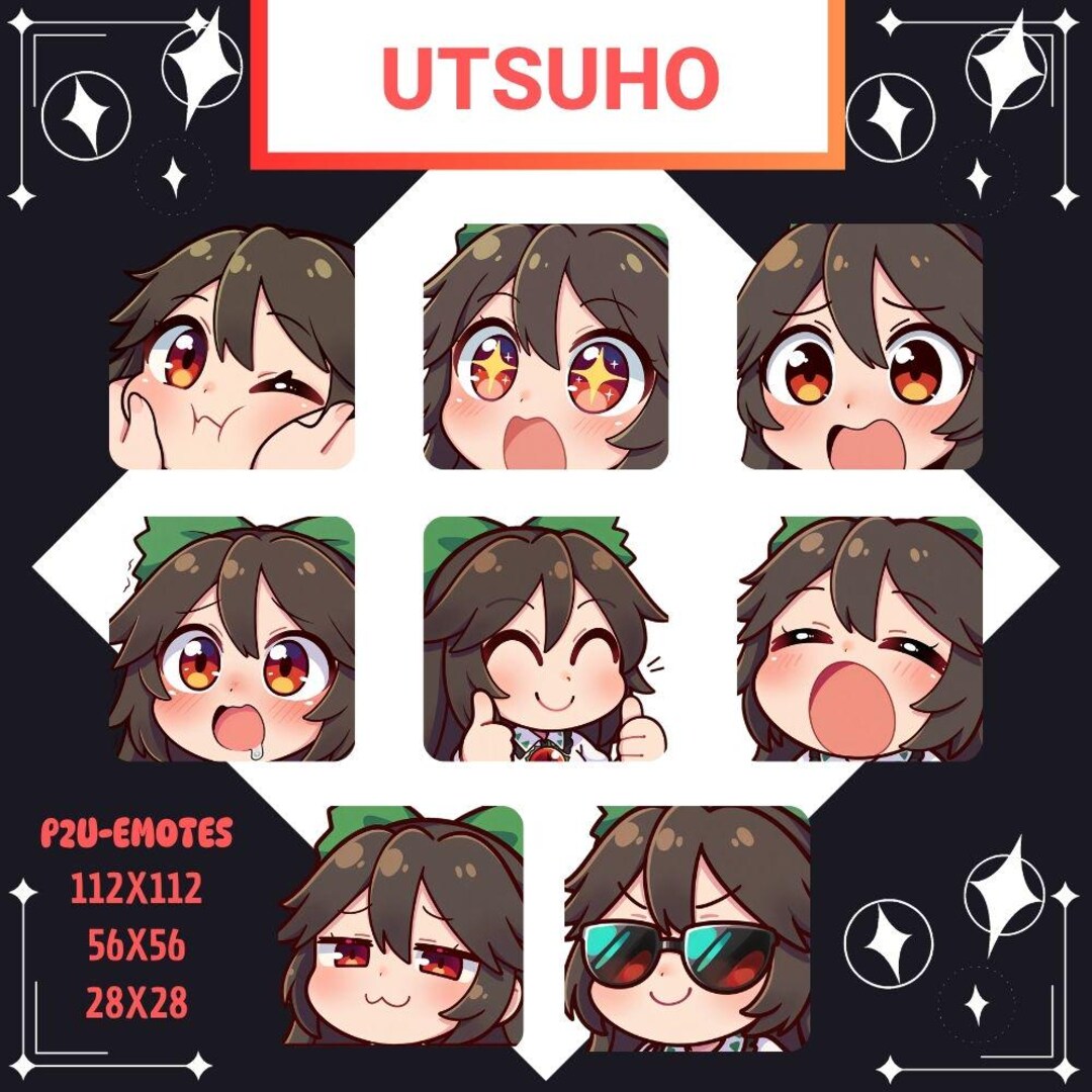 Utsuho Touhou Twitch/yt/discord Emotes Pack (digital Download) - Etsy