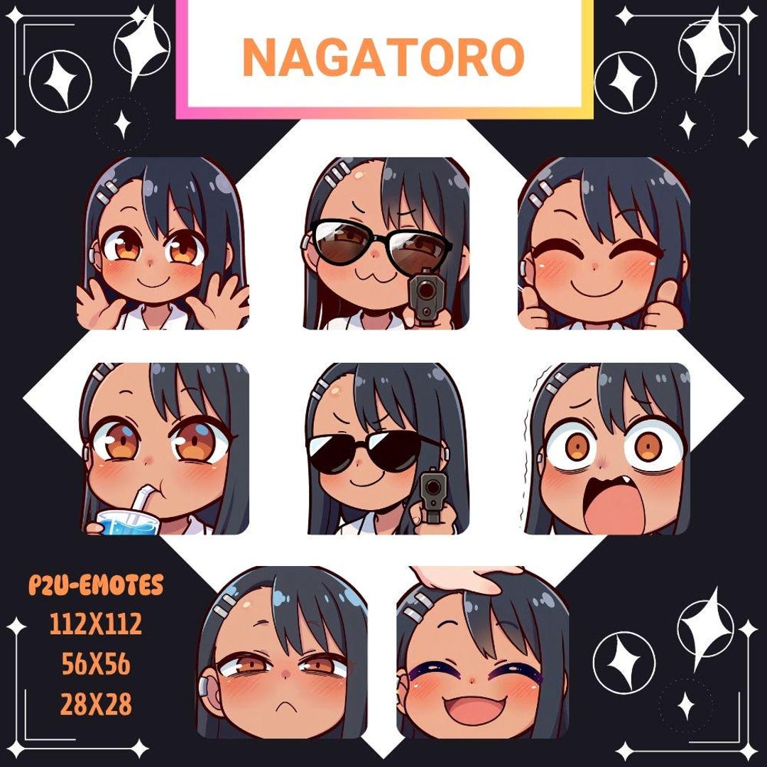 Nagatoro Twitch/yt/discord Emotes Pack (digital Download) - Etsy