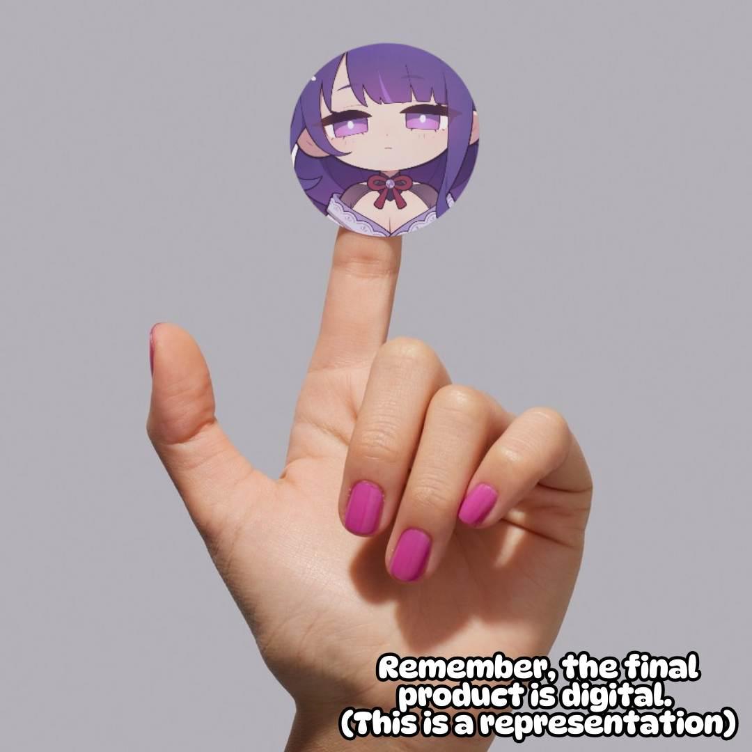 23 PNG Pack Genshin Impact Raiden Shogun for Stickers, Chibi Raiden ...