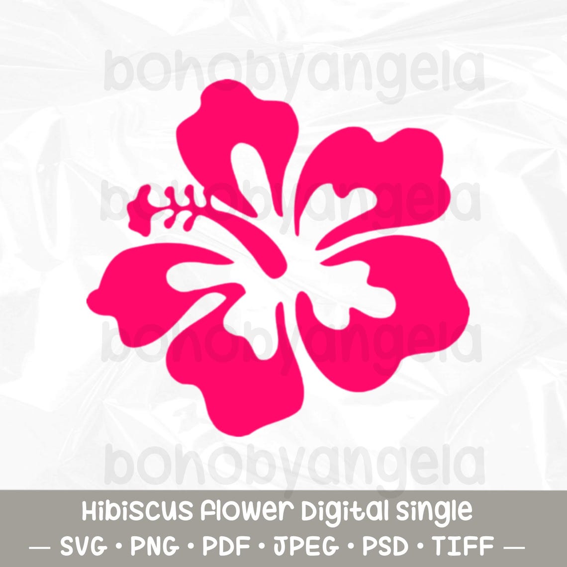 Hibiscus SVG Illustration, Tropical Avg, Hawaiian Flower Svg, Summer ...