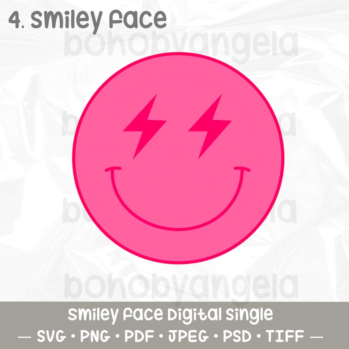 Preppy Smiley Face Svg Clipart, Smiley Face Png, Retro Groovy, Teenage ...