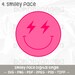 Preppy Smiley Face Svg Clipart, Smiley Face Png, Retro Groovy, Teenage ...