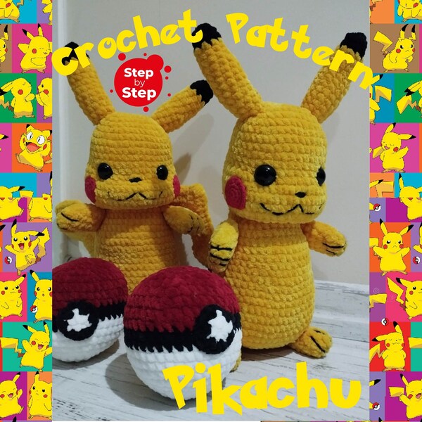 Crochet Pikachu Pattern - Etsy