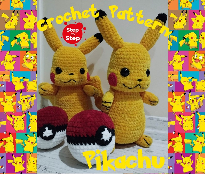 Pikachu Crochet Pattern Pdf - Etsy