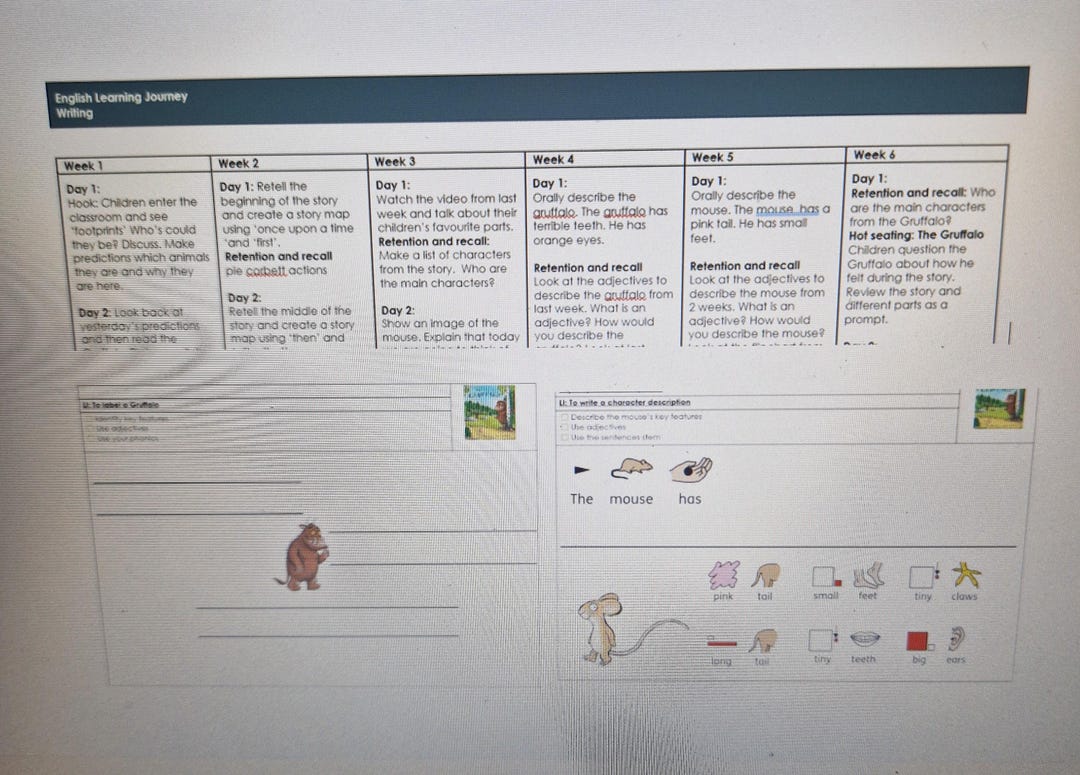 The Gruffalo English Planning and Resource Sheets EYFS/ Year 1 - Etsy