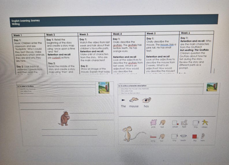 The Gruffalo English Planning and Resource Sheets EYFS/ Year 1 - Etsy