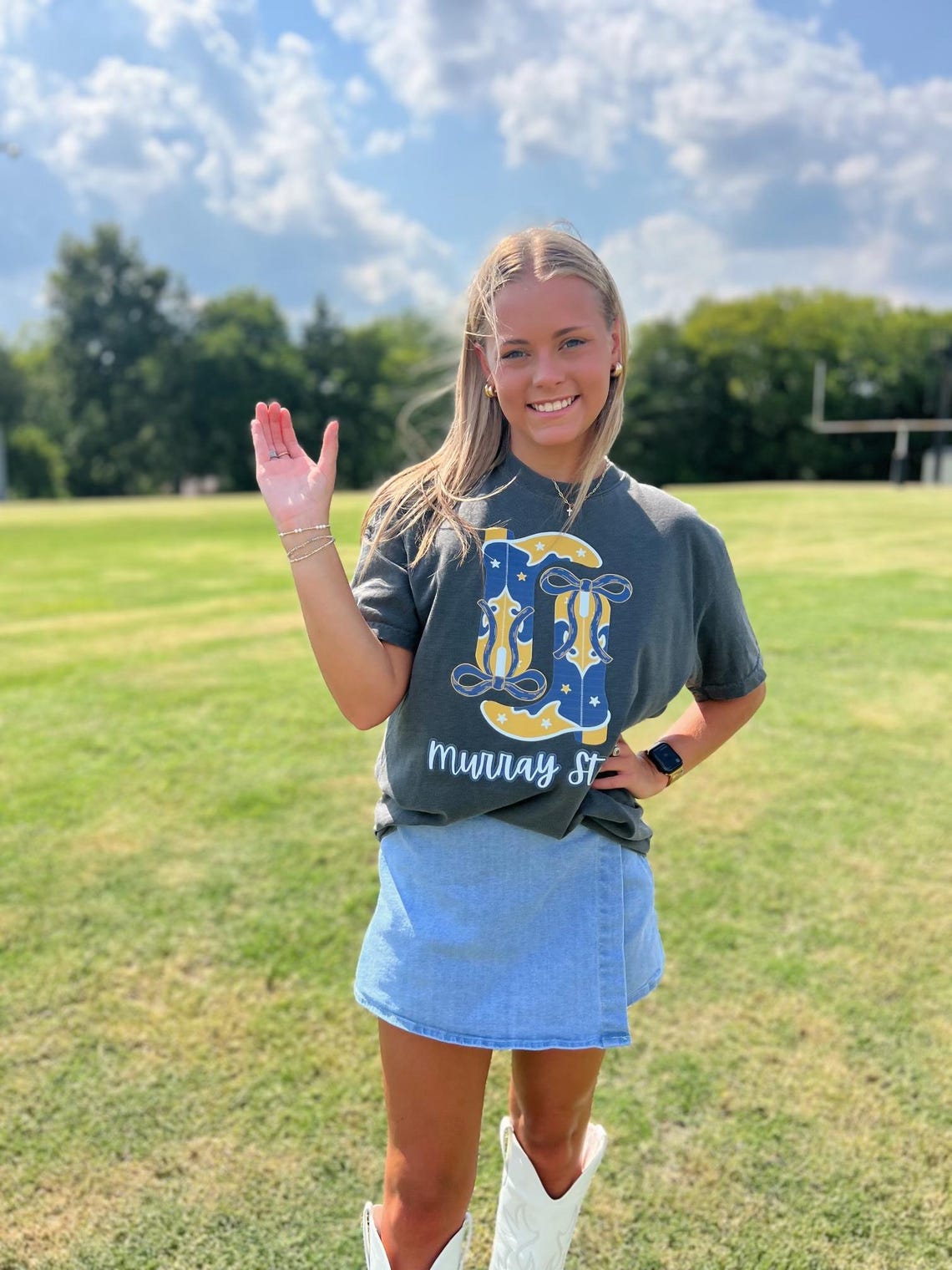 Murray State Preppy Football Tshirt, Murray State, Racers, Racers ...