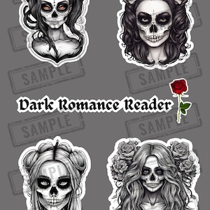 24 Digital Dark Romance Reader Stickers, Printable Dark Romance Booktok ...