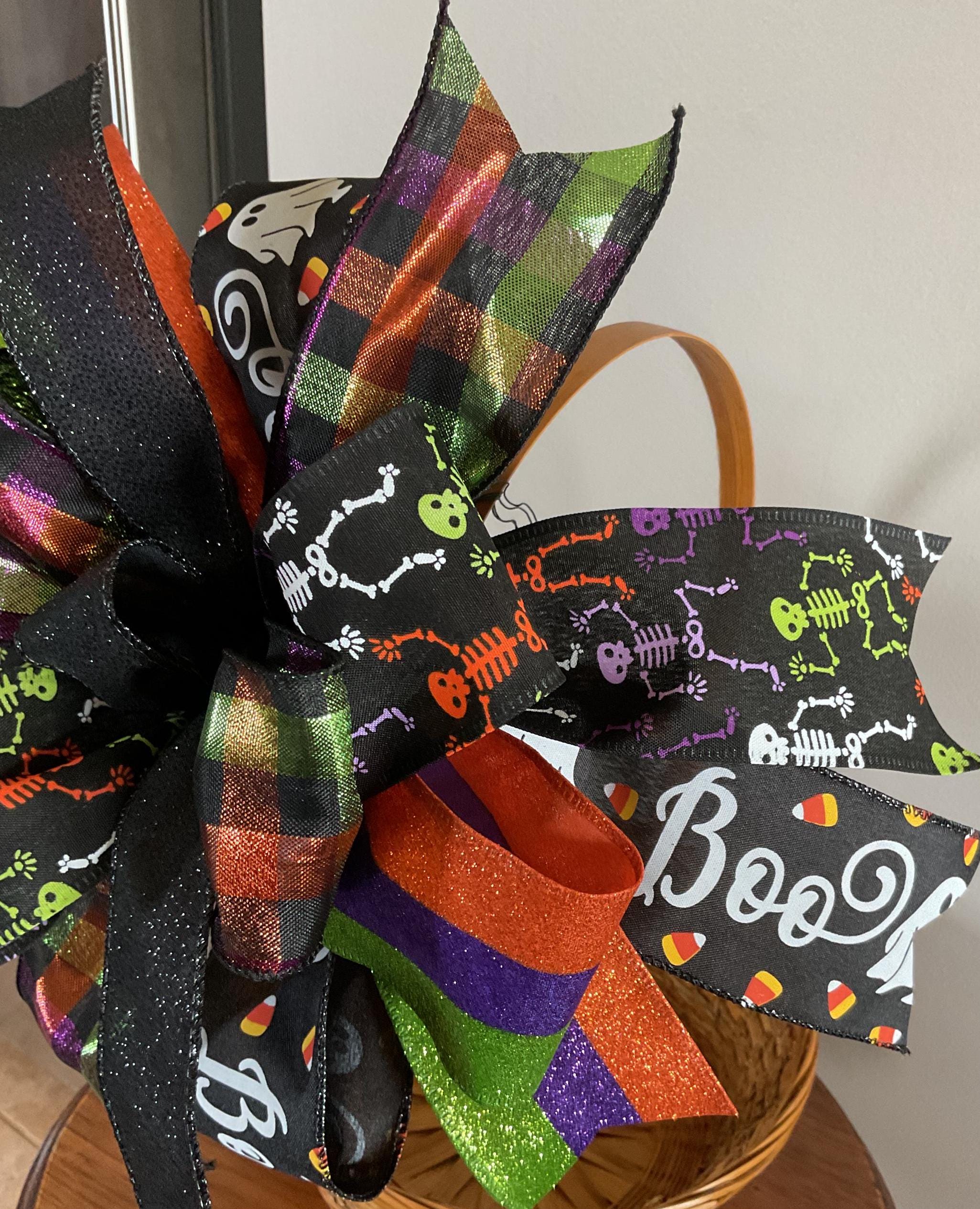 Halloween Bow for Door Hanger, Mailbox, Wreath, Tree, Lantern, Gift ...