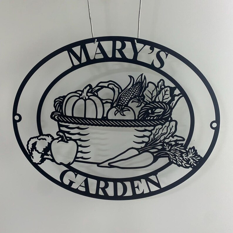 Custom Vegetable Garden Metal Sign, Metal Vegetable Farm Signs ...