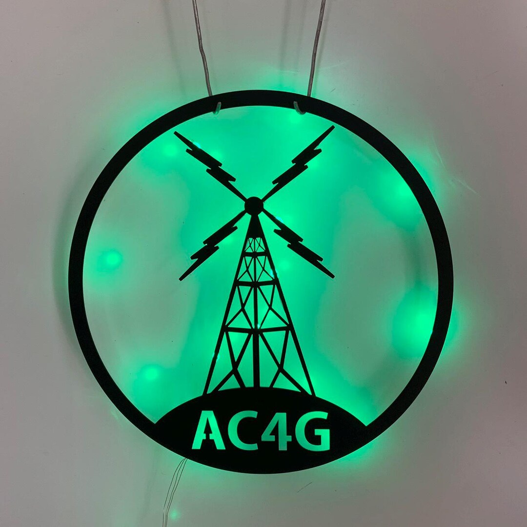 Custom Ham Radio Metal Wall Art With LED Lights, Personalized Radio ...