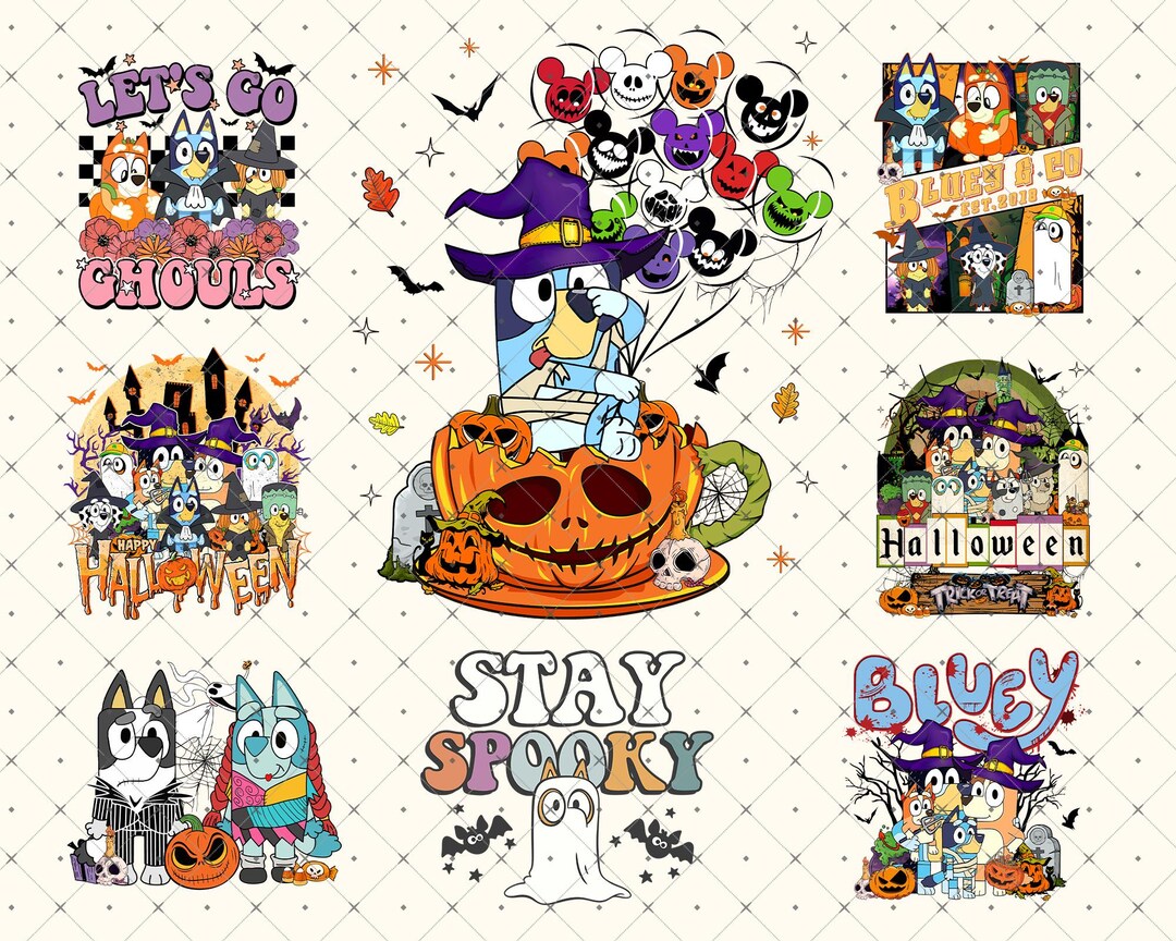 Buy Bluey Halloween Png, Horror Character Png, Bluey Characters Png ...