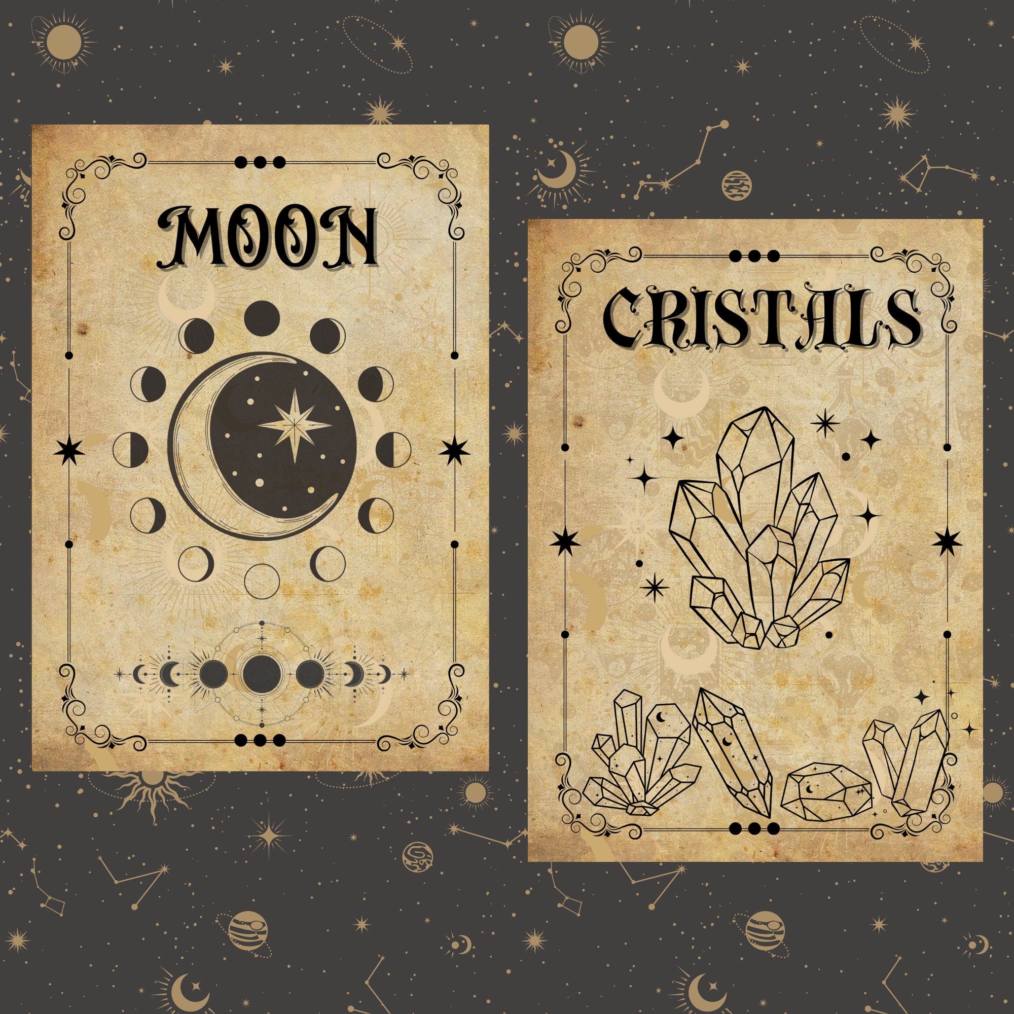 Book of Shadows Dividers Pages • Printable • Wicca • Digital File Only ...