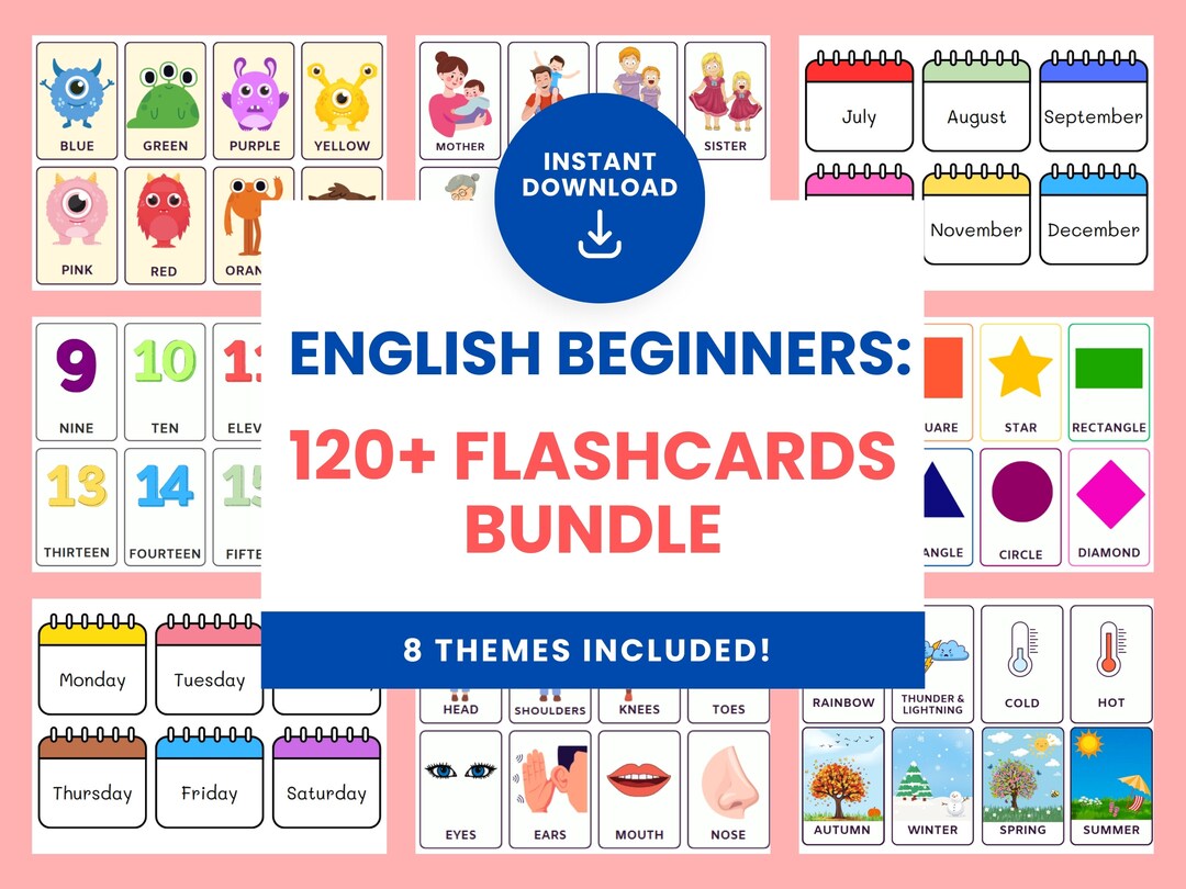 Flashcards Bundle for ESL Lessons and the Classroom Set of 120 ...