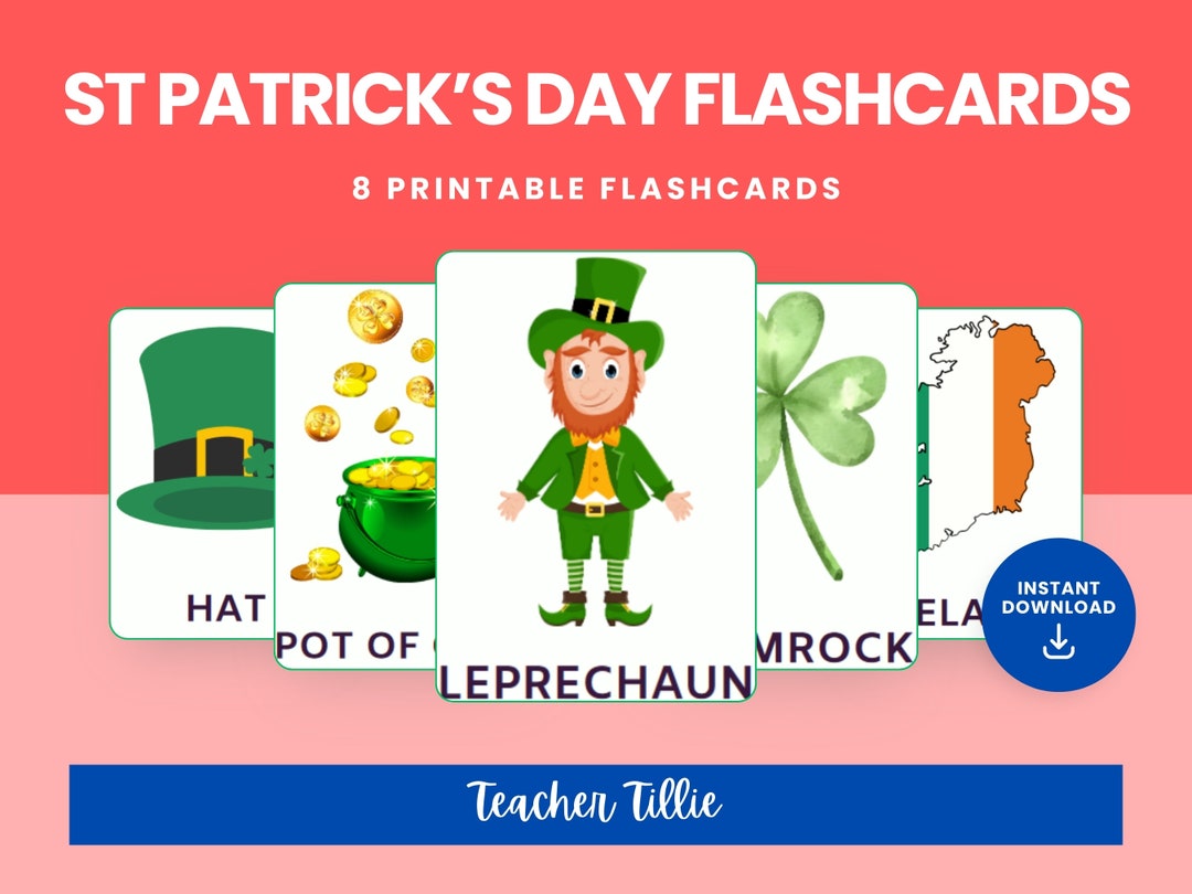 Set of Flashcards ESL Lessons St Patrick's Day Printable Flashcards in ...