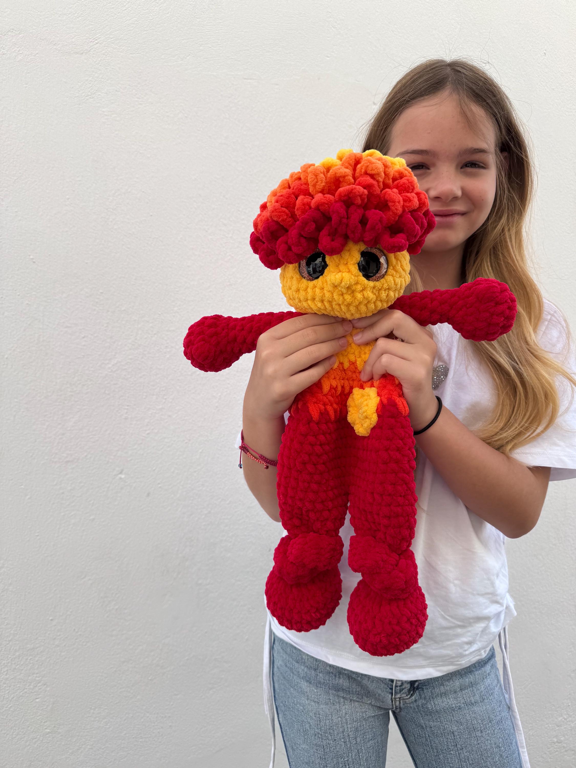 Fire Elements Crochet Pattern: Amigurumi Snuggler Plush Toy (PDF ...
