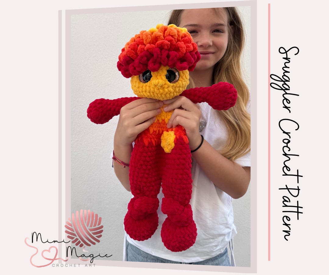 Fire Elements Crochet Pattern: Amigurumi Snuggler Plush Toy (PDF ...