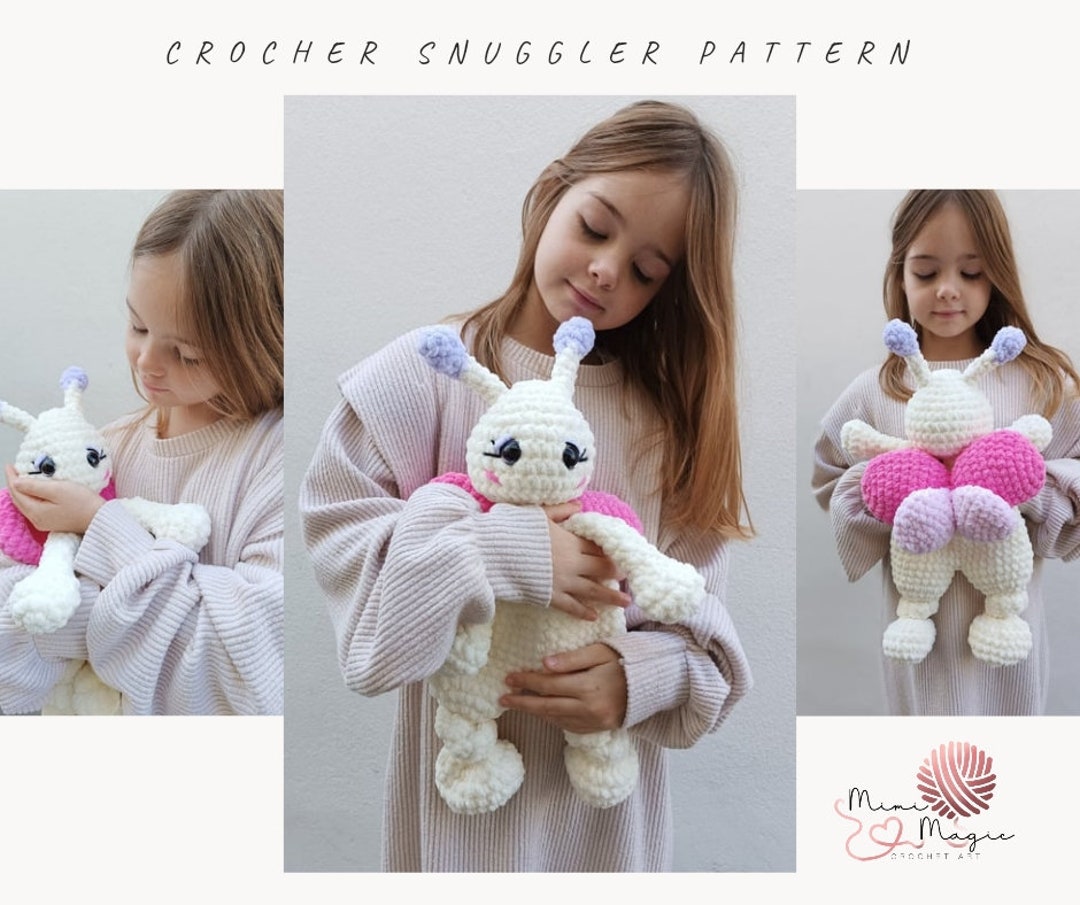 Butterfly Crochet Snuggler Pattern. Lovely Amigurumi Pattern. Girl Gift ...