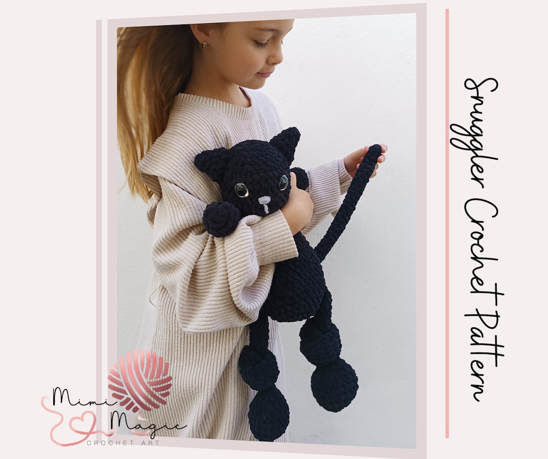 Crochet Black Cat Snuggler Pattern: Amigurumi Toy (PDF Pattern) - Etsy