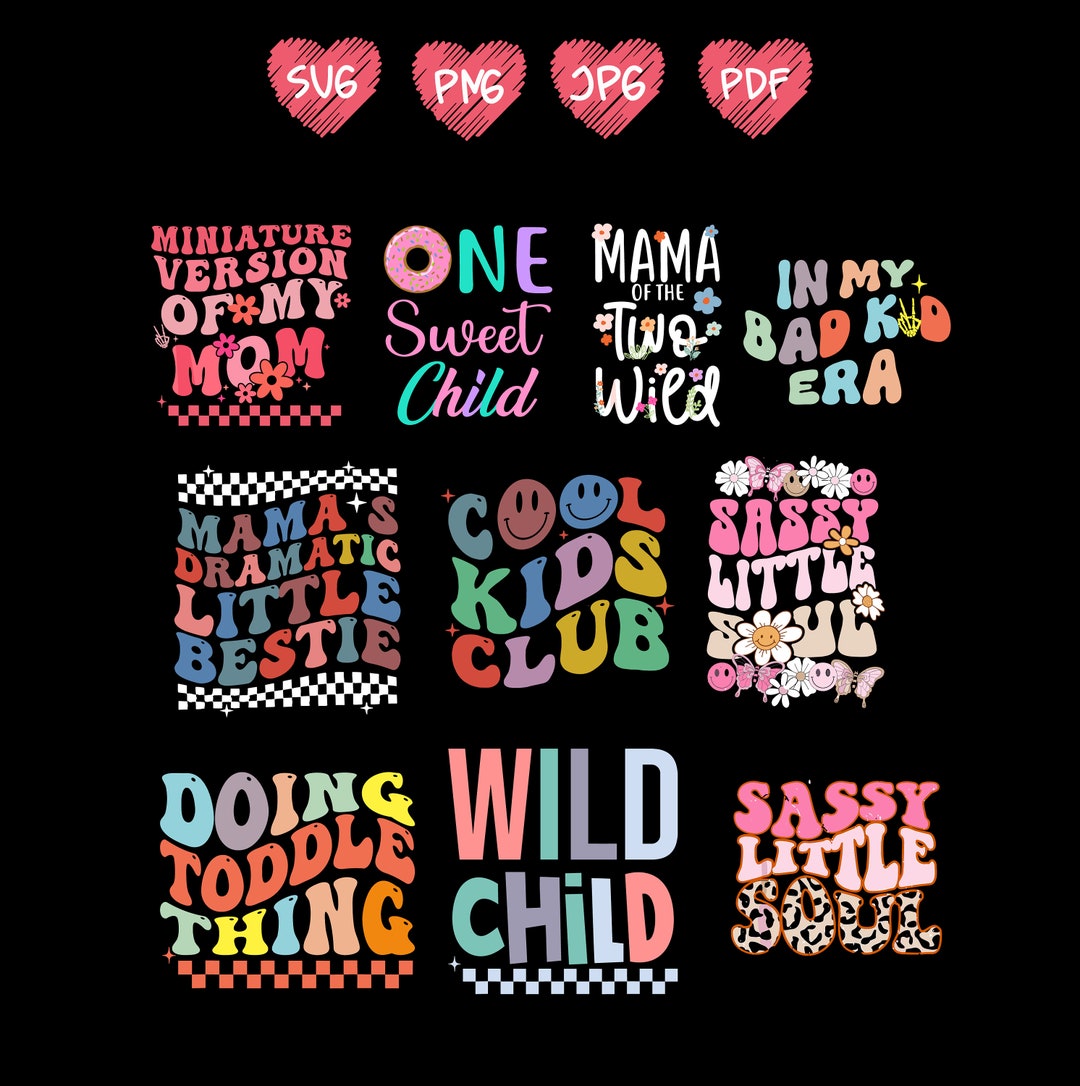 Groovy Baby SVG Bundle, Retro Toddler Sayings, Funny Baby Png, Boho ...