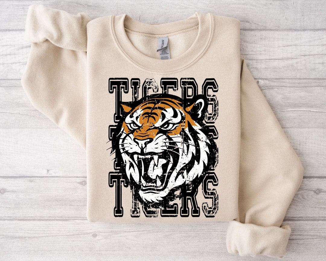 Tigers School Spirit Distressed Svg File for Cricut, Tigers Sports ...