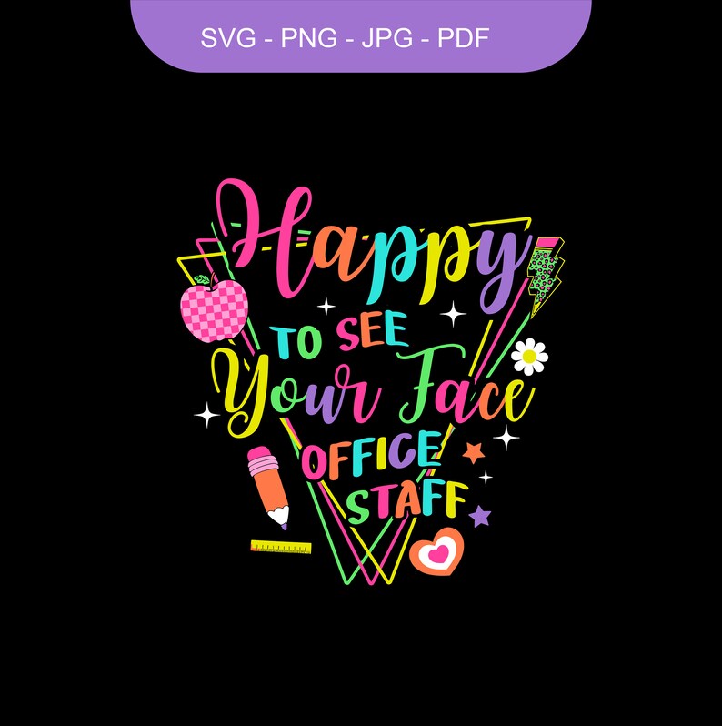 Happy to See Your Face SVG, Back to School PNG, Teacher Life Svg, Retro ...