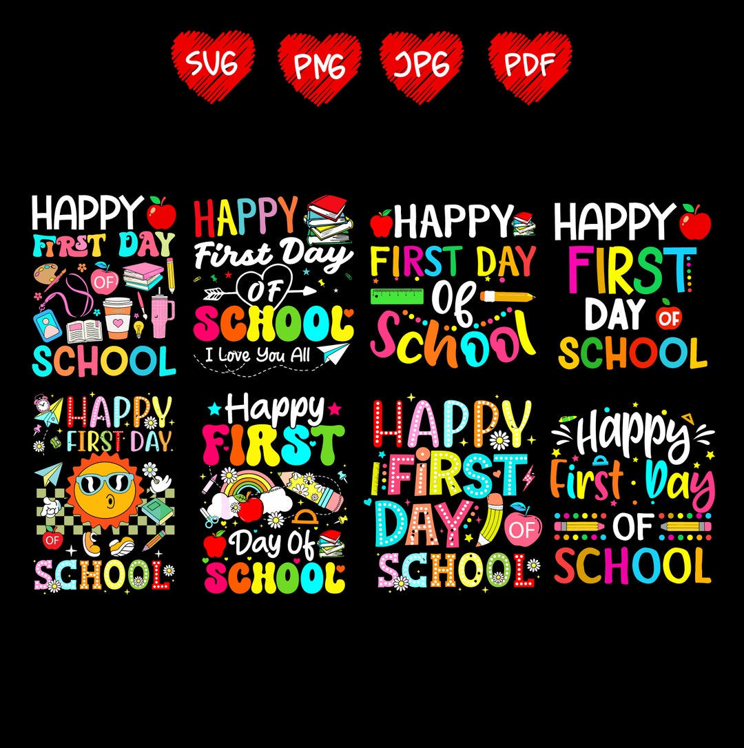 Back to School PNG, Teacher Appreciation Gift, First Day of School SVG ...
