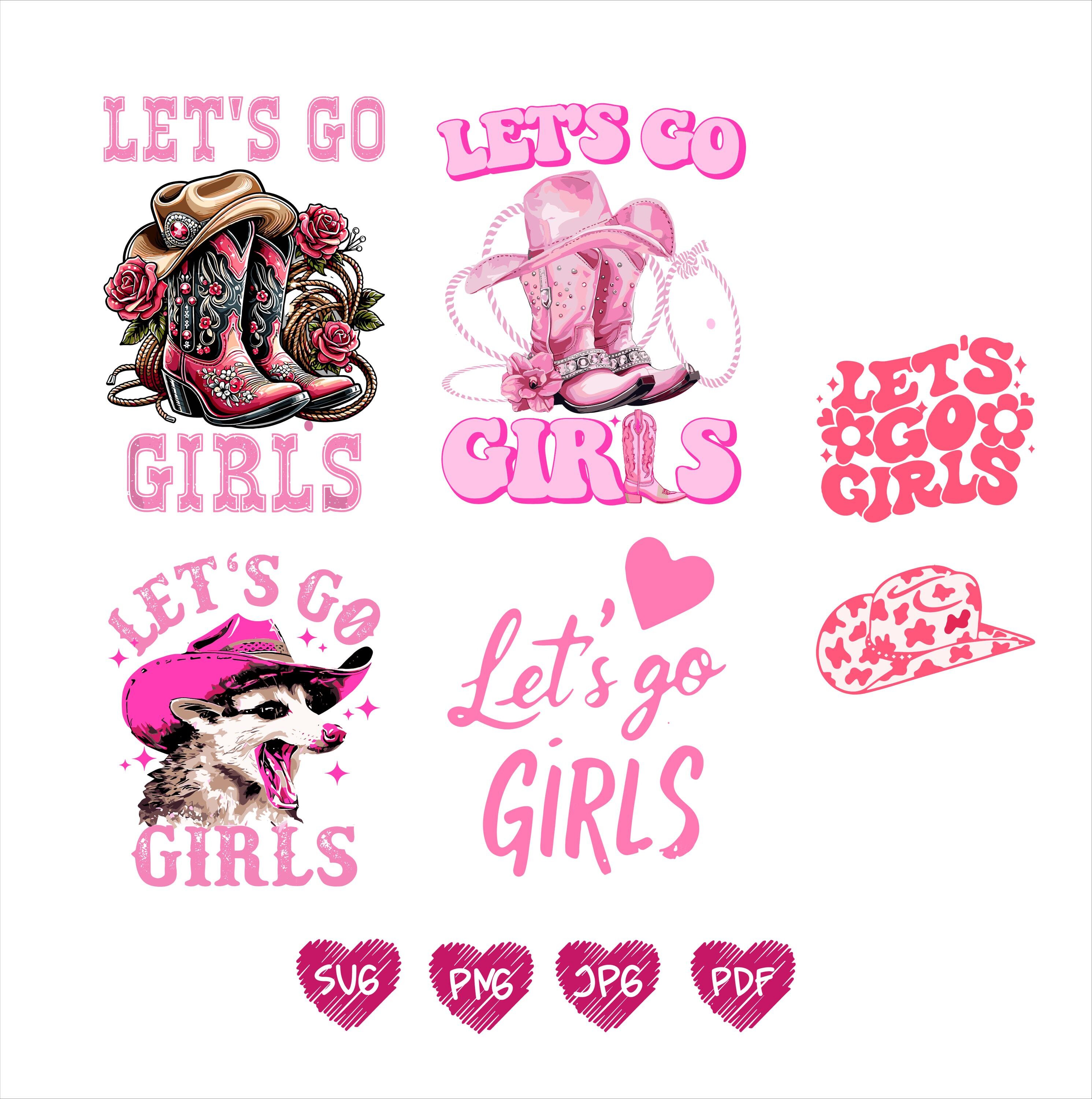 Lets Go Girls Svg Png, Cowgirl Hat Svg, Lets Go Girl Western Png, Disco ...