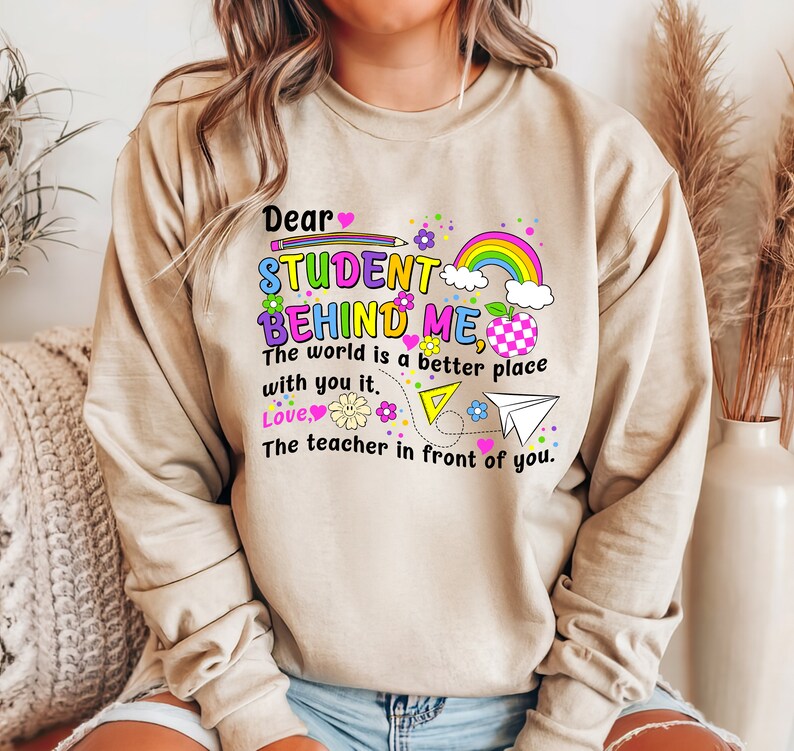 Dear Student Behind Me SVG PNG, Back to School Png, Teacher ...