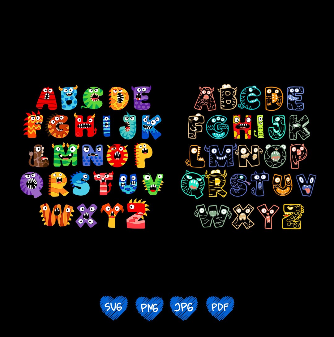 Halloween Alphabet Png Svg Letters, Clip Art Png Files, Halloween ...