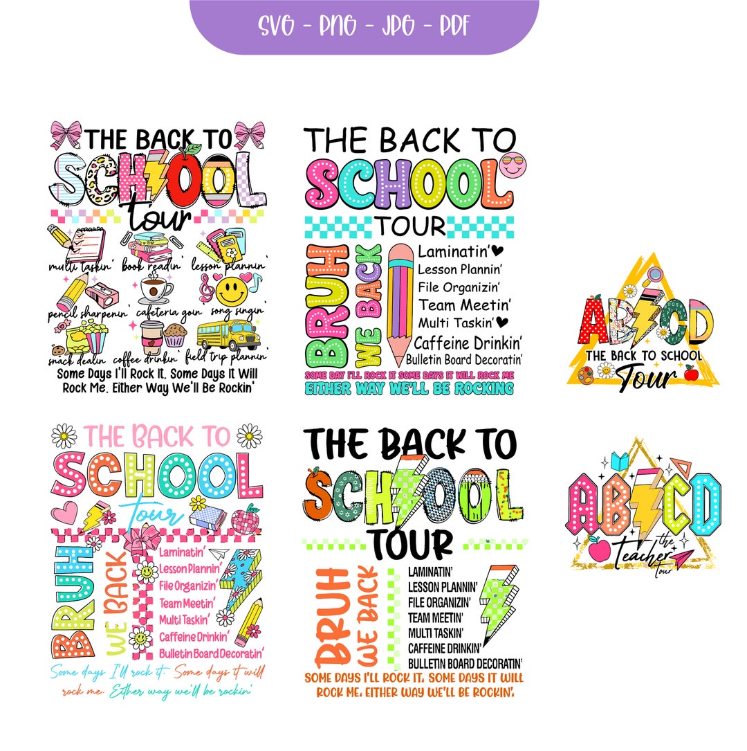 The Back to School Tour PNG Svg,bruh We Back Pdf,back to School Png ...
