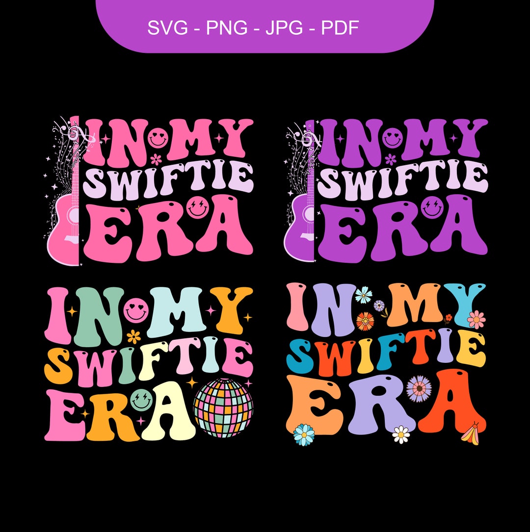 In My Little Swiftie Era SVG PNG, Wavy Text Kids Baby Swiftie Shirt SVG ...
