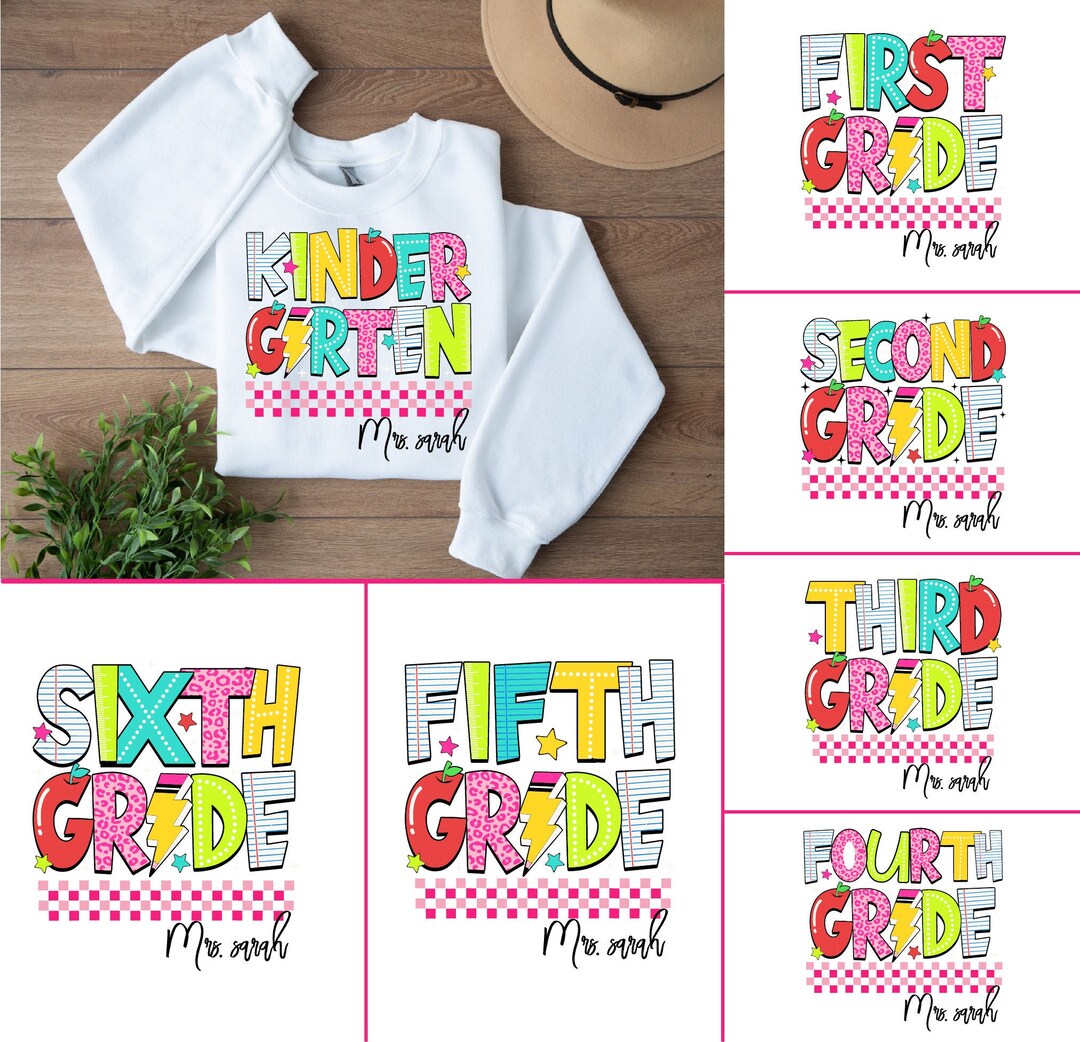 Custom Back to School Bundle, Kindergarten, First Day of School, School ...