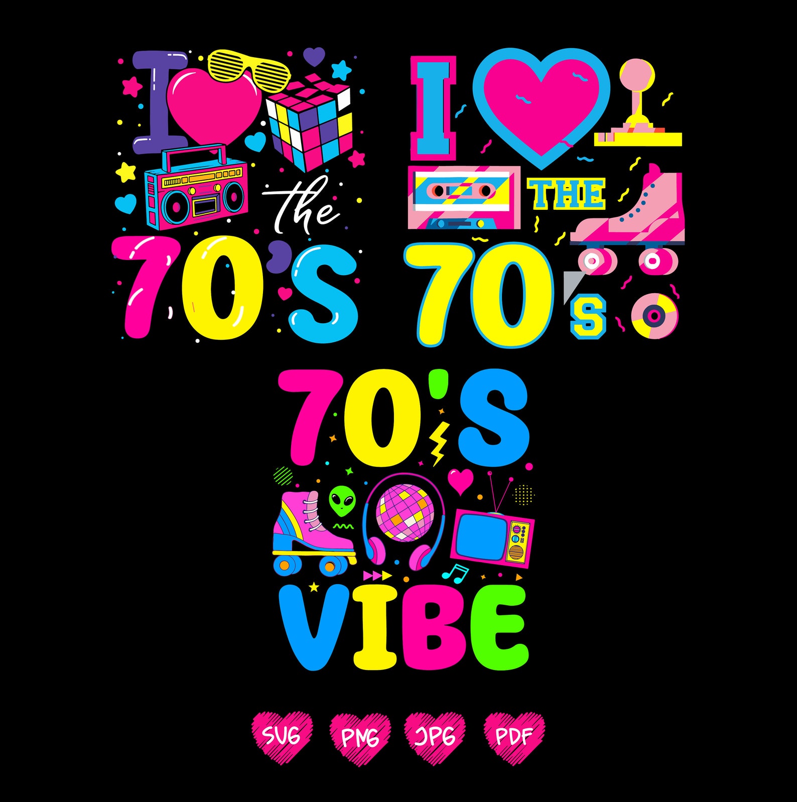 70s Vibes Png, Retro 80s Svg, Born in the 70s Png, 90's Party Svg ...