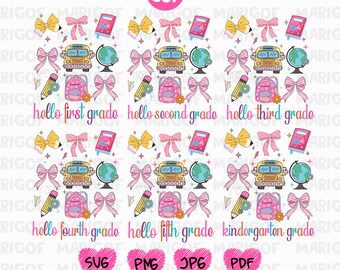 Retro Back to School Bundle, Kindergarten, First Day of School ...