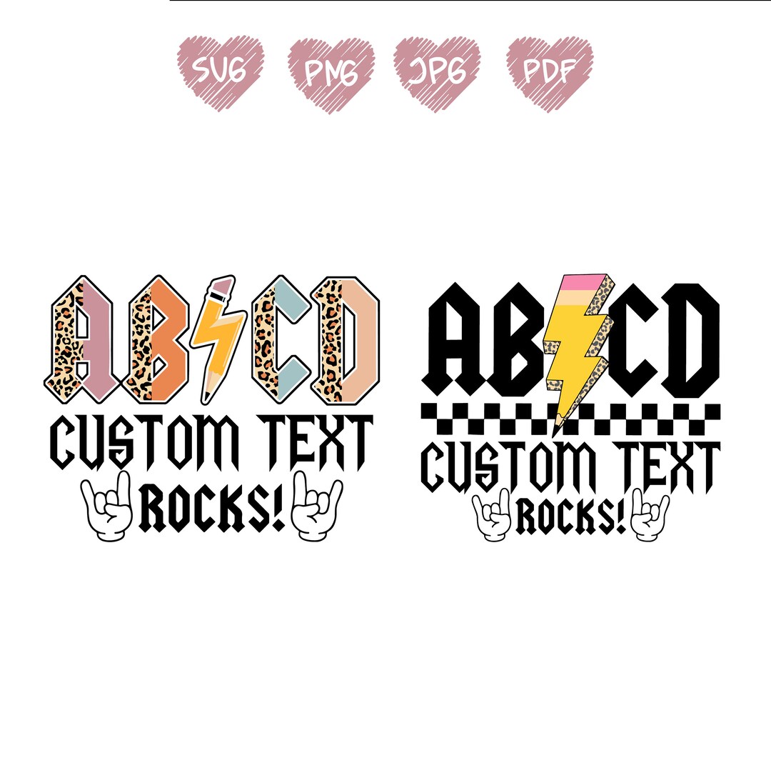 ABCD Teacher Vibes Png Custom, Back to School Teacher Design, Rockin ...