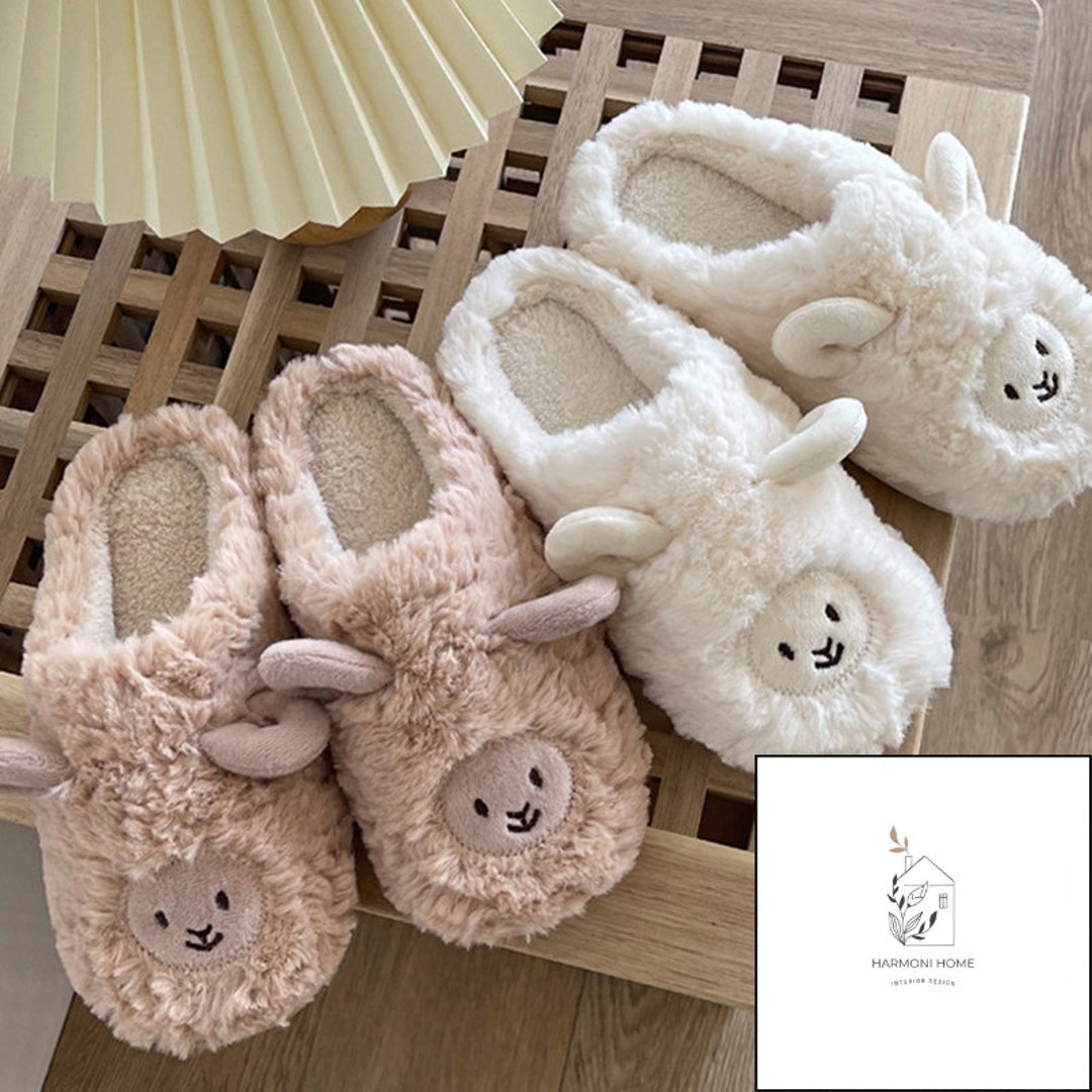 Sheep Slipper, Wool, Cute, Adorable, Animals, Woman, Man, Fur-lined ...