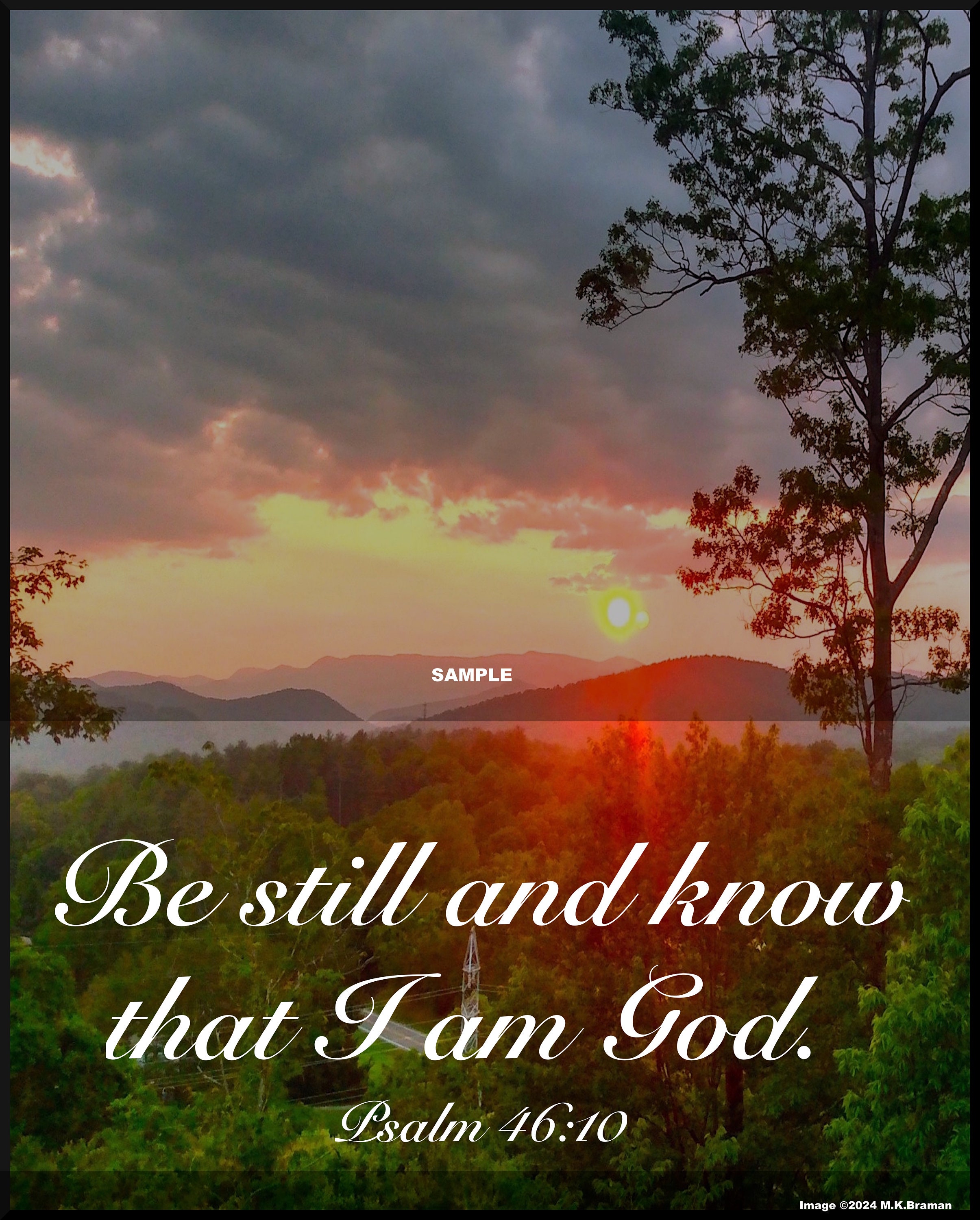 Psalms 46 10 Be Still and Know That I Am God Digital Print File ...