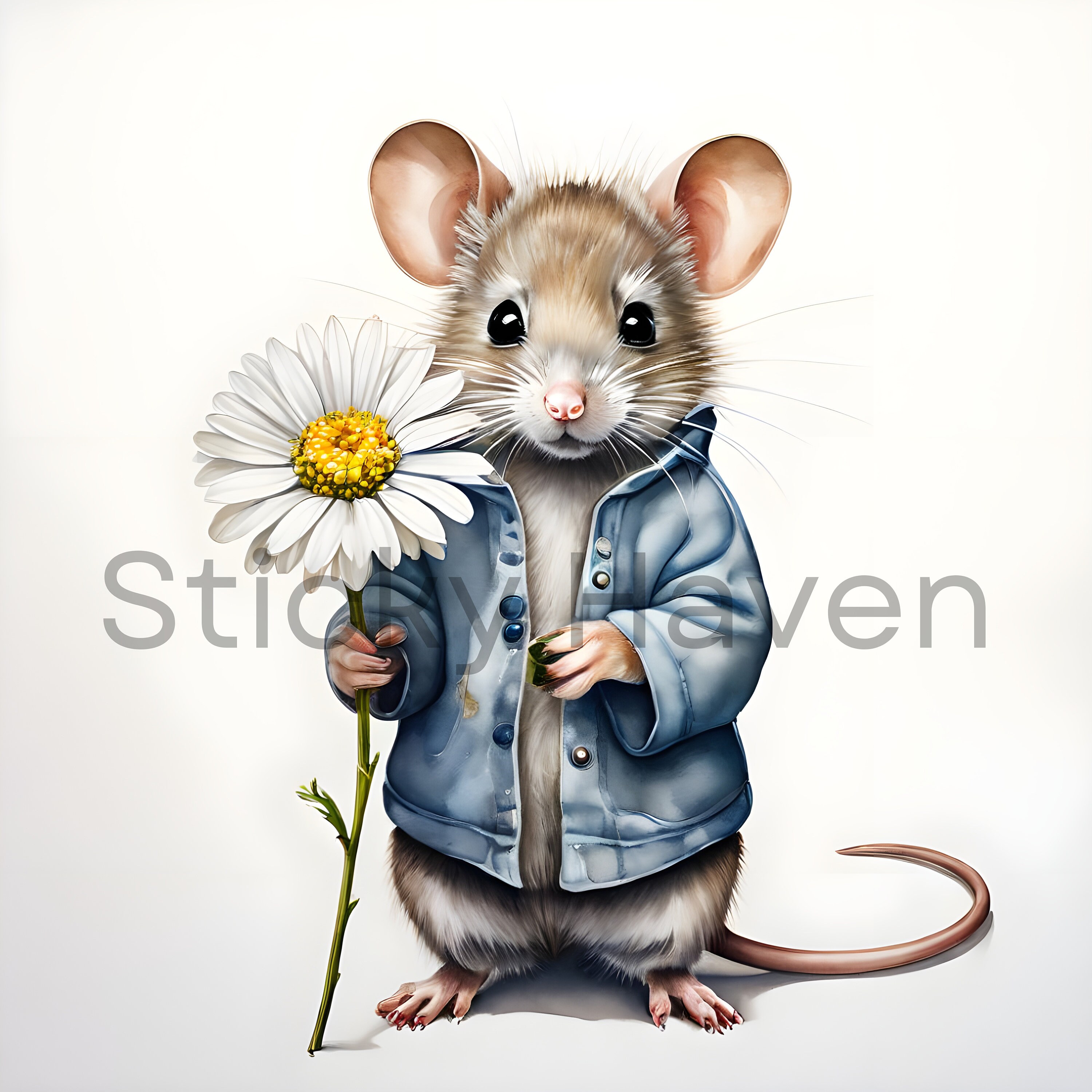 13 High Quality Artworks of Cute Mice With Flowers Jpgs Card Making ...