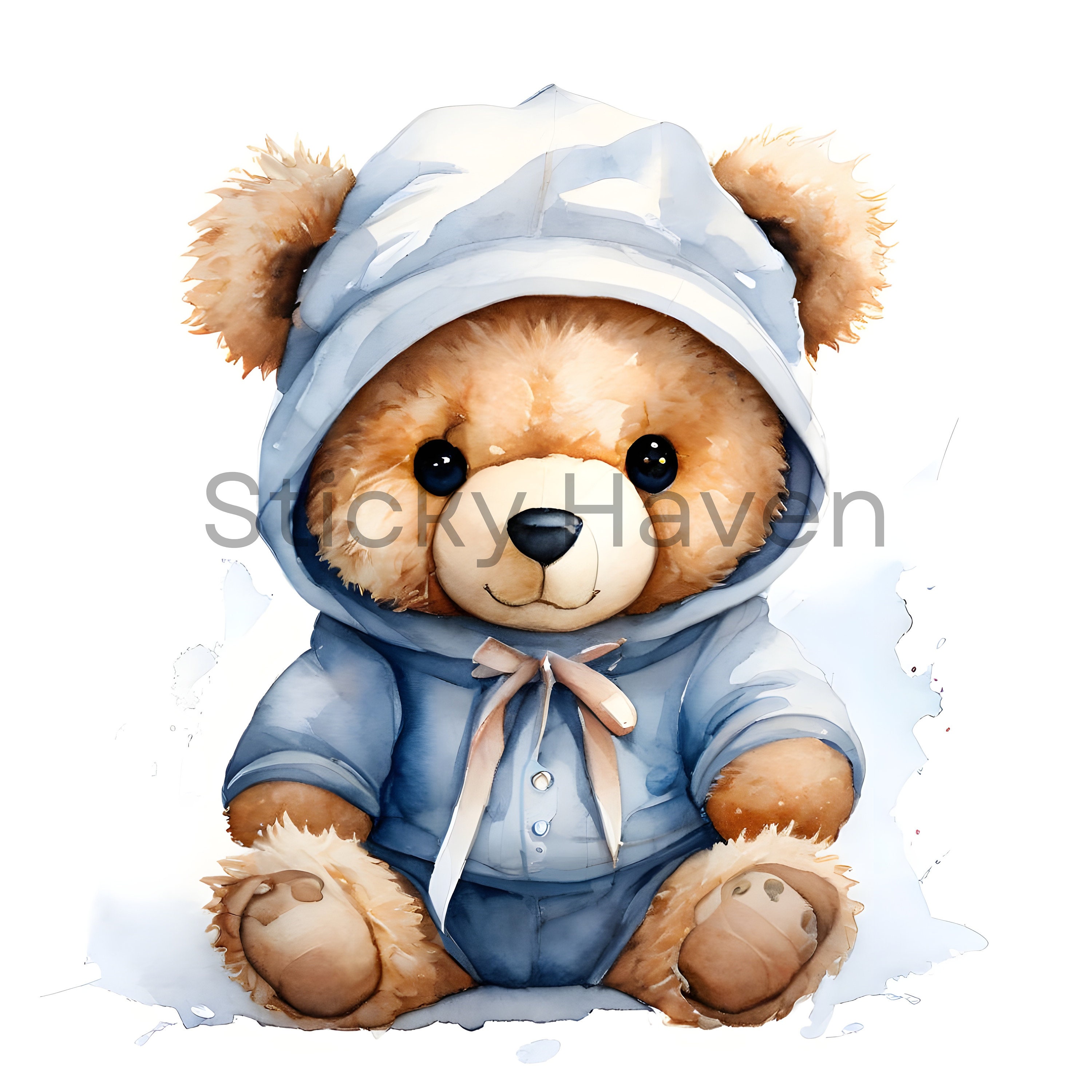 10 High Quality Artworks of Teddy Plush Bears blue Jpgs I Card Making ...