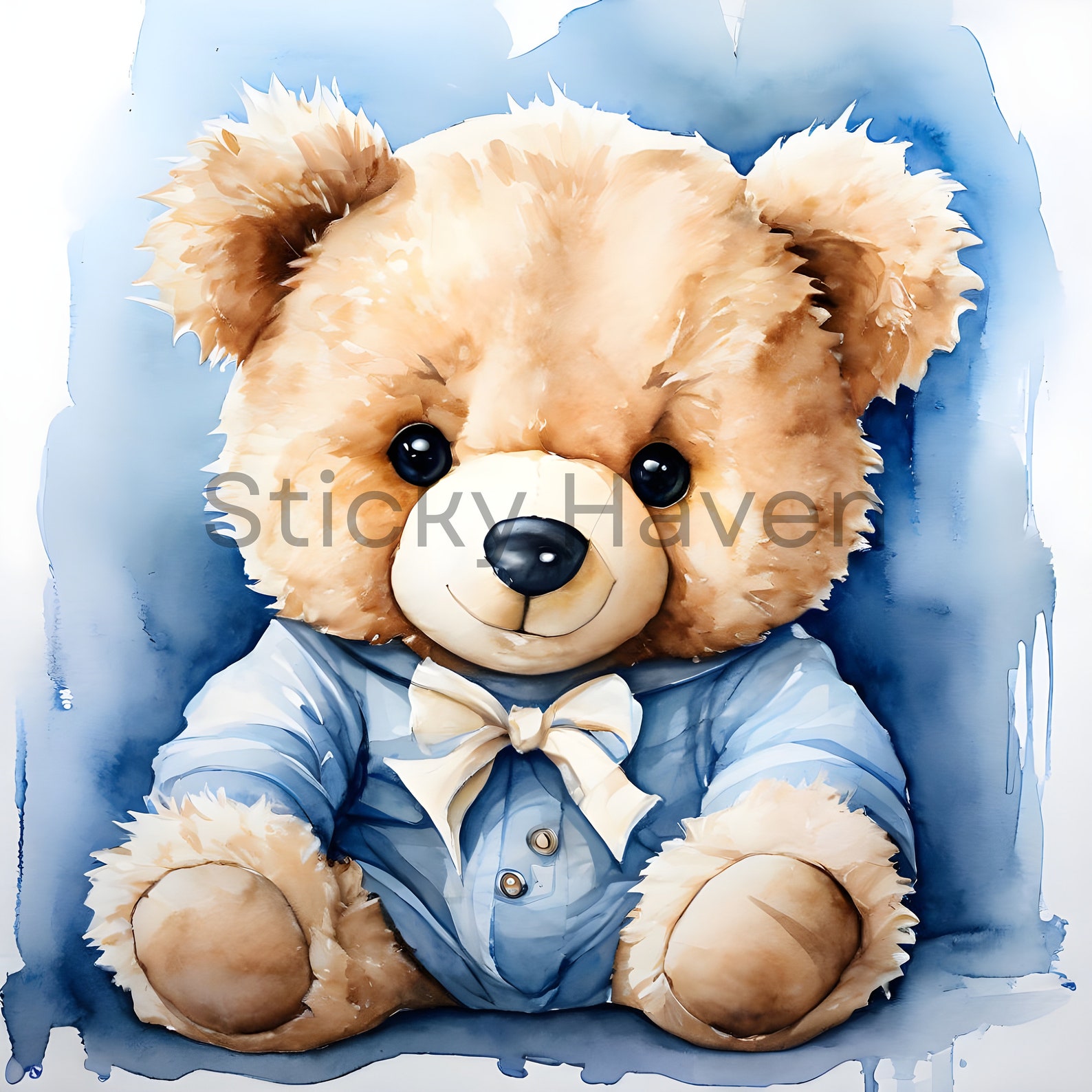 10 High Quality Artworks of Teddy Plush Bears blue Jpgs I Card Making ...