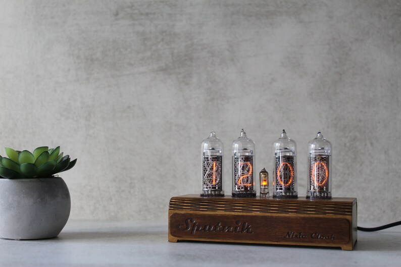 Vintage IN-14 Nixie Tube Clock Handmade Man Cave Decor, Christmas Gift ...
