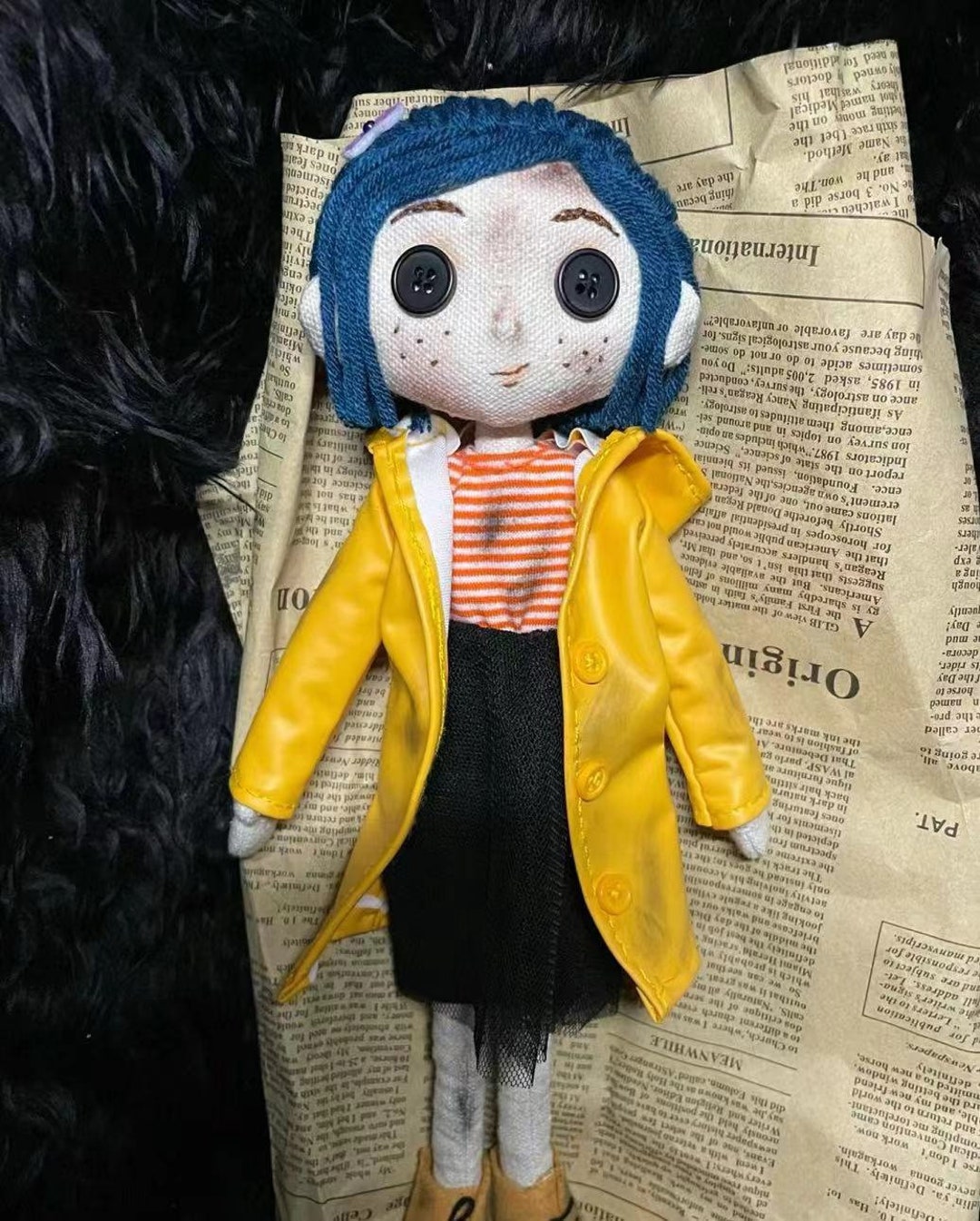 Button Eye Doll/handmade Rag Doll/coraline Doll - Etsy